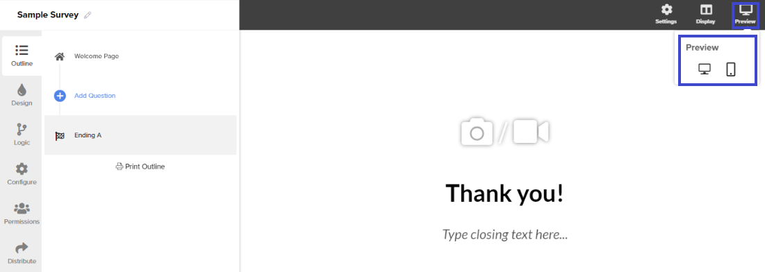 Survey Ending Page 